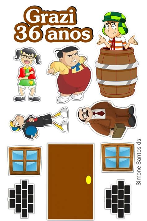 Topo Chaves Decorações De Aniversário Em Casa Festa Chaves Tag