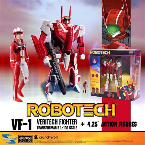 Robotech Transformable Veritech Fighter 1 100 Scale And Pilot Action