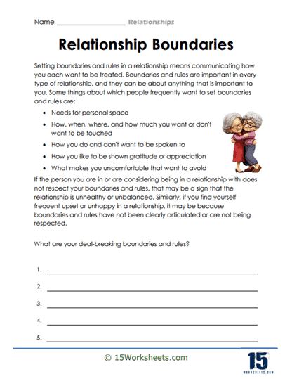 Relationships Worksheets Personal Skills 15