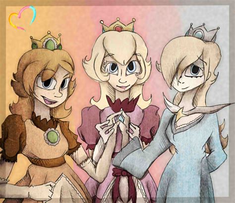 Peach Daisy And Rosalina By Mariogamesandenemies On Deviantart