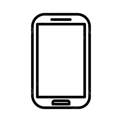 Mobile Phone Line Icon Vector Iphone Mobile Phone Png And Vector