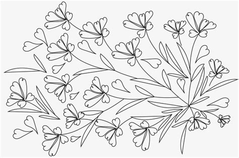 Premium Vector Flower Pattern Outline Vector