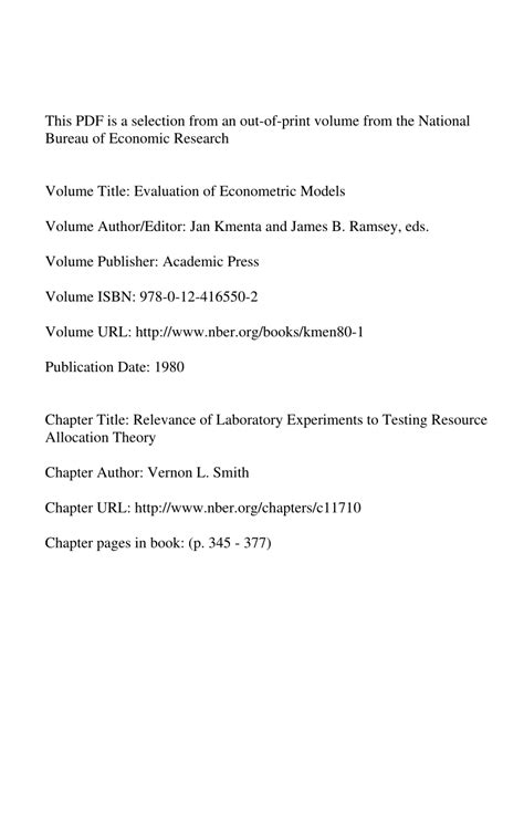 Pdf Experimental Economics