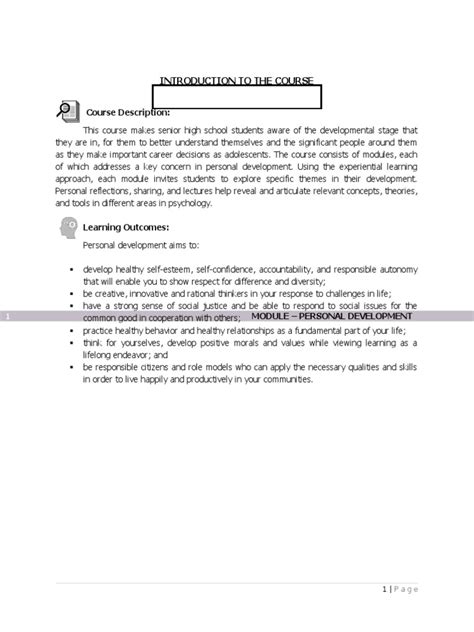 Perdev Module Pdf Adolescence Self Esteem