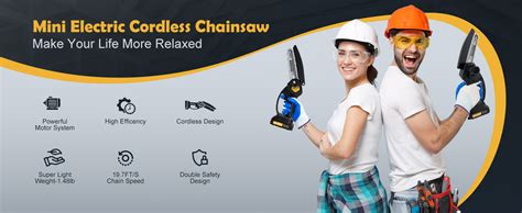 Bomves Cordless Mini Chainsaw 6 Inch Electric Power