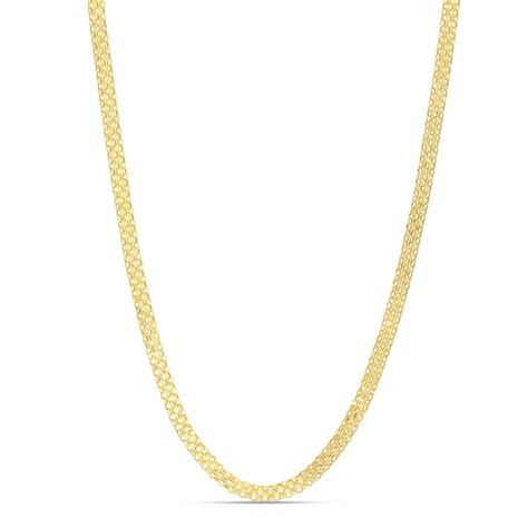 14k 3 Row 18 Bismark Chain Hsn