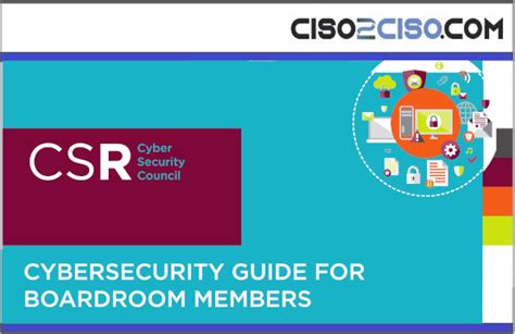 Cybersecurity Guide For Board Room Members Ciso2cisocom And Cyber