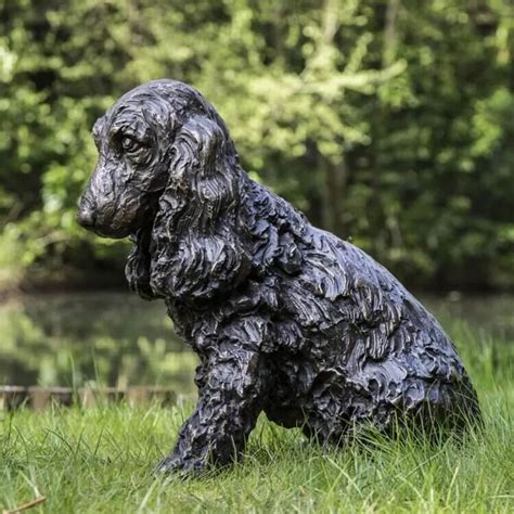 Cocker Spaniel Bronze Sculpture For Sale Seventreesculpture
