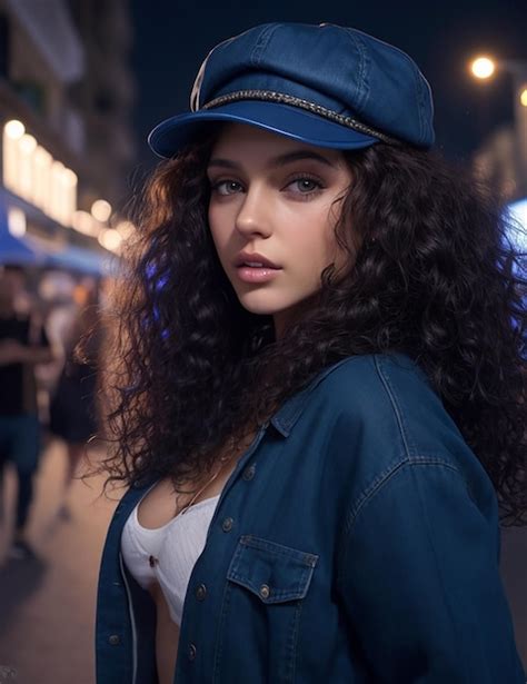 Premium Photo A Curly Hairstyle Girl Character Photo Ai Generated