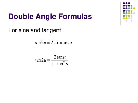 ppt multiple angle formulas for sine and tangent powerpoint
