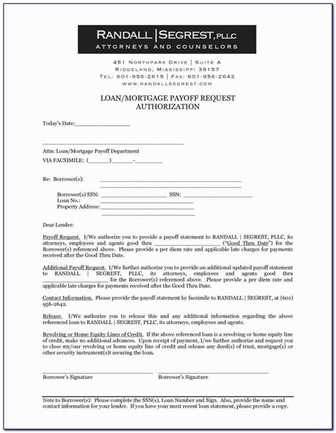 Loan Payoff Template