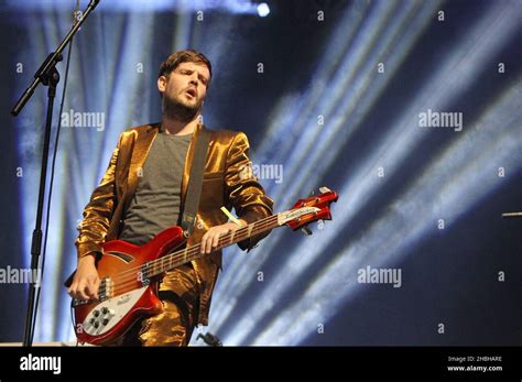 James Righton Performs On Stage With His Band The Klaxons At Hard Rock