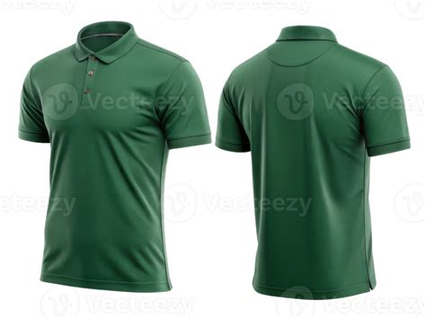Stylish Polo Shirt Template In Rich Green Color Perfect For Casual Or