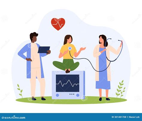 Stethoscope Electrocardiogram Cardiology Concept Ecg Line Drawing