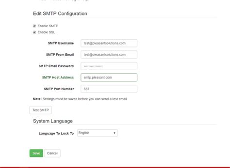 Settings Smtp Email Configuration Pleasant Solutions