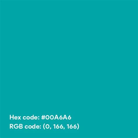 00a6a6 Color Name Is Eau De Cologne