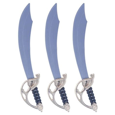 3pk Pirate Cutlass Sword Weapon Halloweendress Up Costume Party Prop