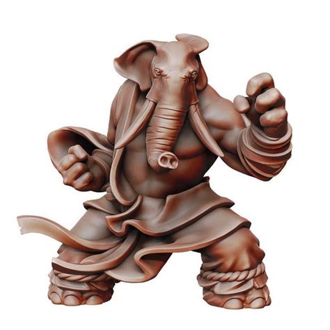 Loxodon Monk Elephant Resin Miniature Dnd Miniatures Etsy