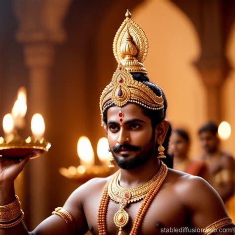 Lord Sriramas Visit To Ayodhya Stable Diffusion Online