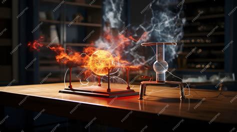 Premium Ai Image A Visually Enticing Shot Of A Physics Experiment In