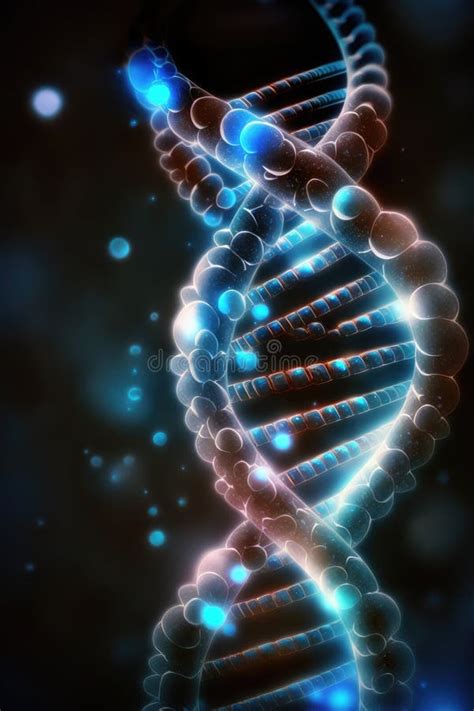 Structure Of Dna Molecules Illustration Of A Dna Molecule In 3d
