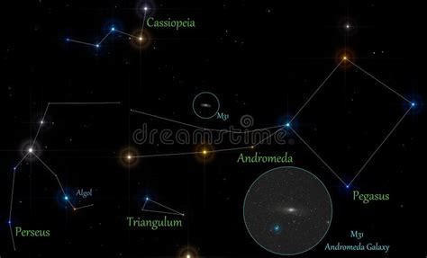 Andromeda Galaxy Location Stock Illustration Illustration Of Autumn