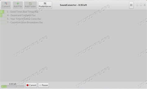 convert audio files to mp3 on linux