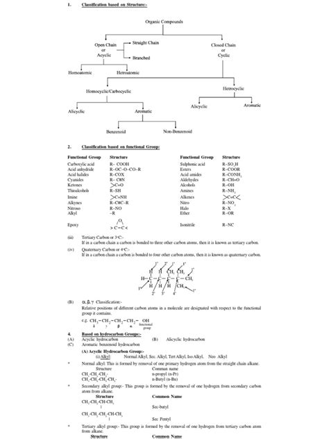 Classification Of Org Compd Pdf Amine Alkane