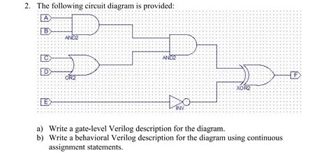 Solved The Following Circuit Diagram Is Provided A