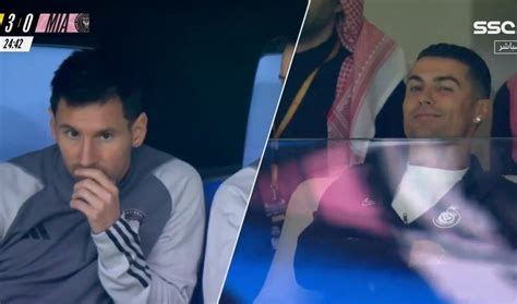 Video La Risa De Cristiano Ronaldo Cuando Lo Enfocan Con Messi Olé