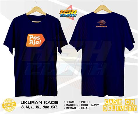Baju Kaos Pria Distro Sablon Dtf Pos Aja Kantor Pos Perusahaan Bisa