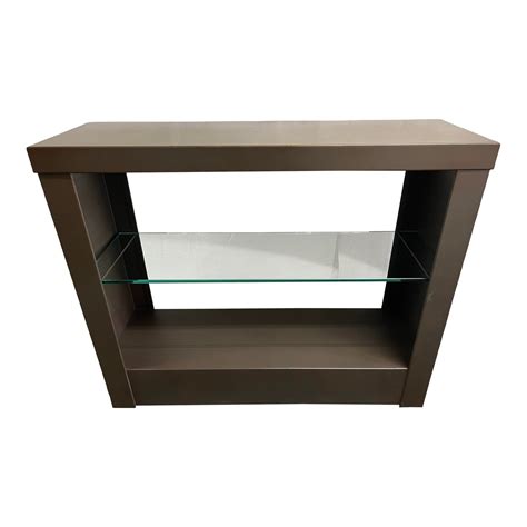 Contemporary Console Table Glass Shelf Divider Design Plus Gallery