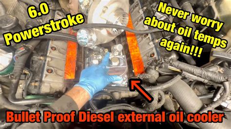 60 Powerstroke Bpd External Oil Cooler Youtube