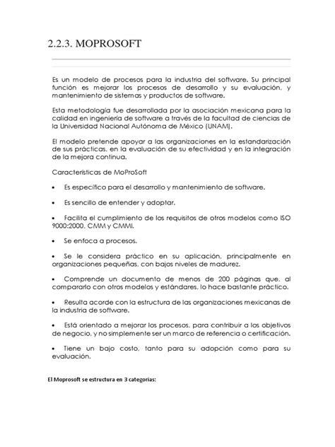 223 Moprosoft Pdf Software Evaluación
