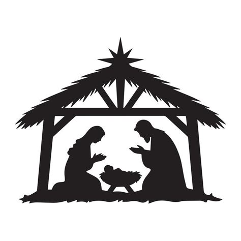 Nativity Silhouette Vector Art Icons And Graphics For Free Download