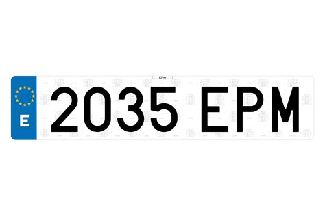 Matrícula De Coche Acrílica Ordinaria Larga 520x110 Mm Exclusivas Y