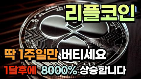 리플코인 1주일 뒤 호재 1달후에는 폭등 리플대응전략 리플코인전망 리플분석 리플호재 Youtube