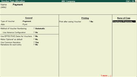 Creating Payment Voucher With Voucher Class