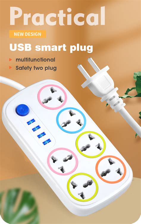 Zeus Power Universal Socket Extension Moveable Multi Function Socket W Usb Socket Extension