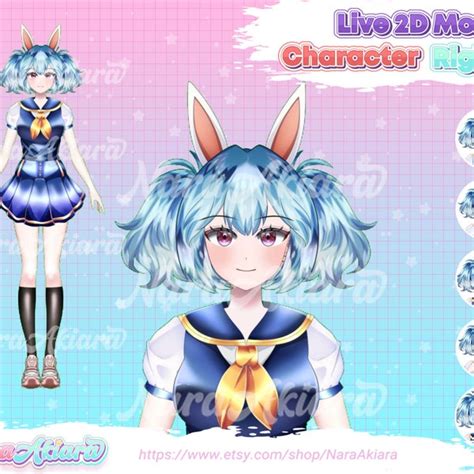 Live 2d Vtuber Model Bunny Girl Etsy