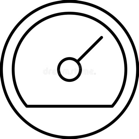 Speedometer Vector Thin Line Icons Set Dashboard Indicator Gauge