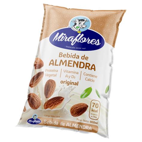 Bebida De Almendra Proteína Vegetal Original Miraflores 900 Ml Supermaxi