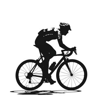 Silueta De Ciclista De Carreras