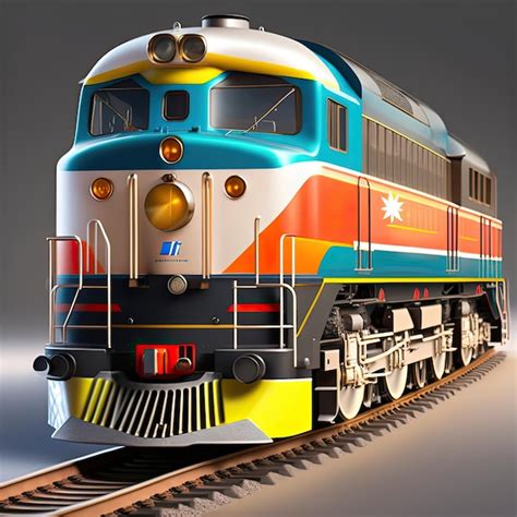 Premium Ai Image Closeup Of A Retro Train
