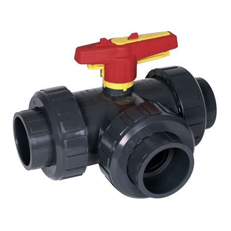 Pvc 3 Wege Kugelhahn S4 Mit Klebemuffen 32 Bis 63mm Pvc Fittinge