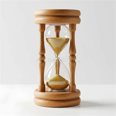 Blank Classic Hourglass Sand Timer Mockup Front View Isolated Time