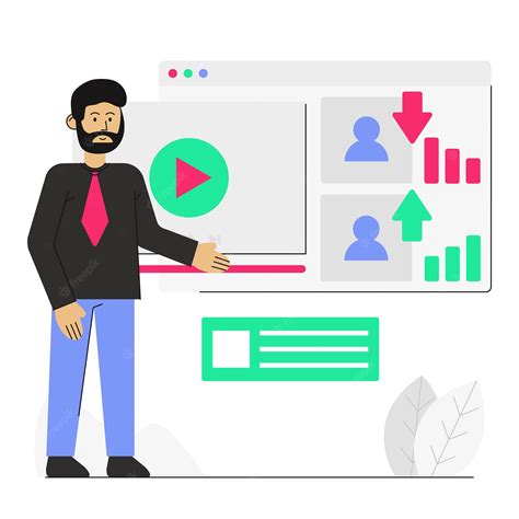 Premium Vector Businessman Presenting Employee Data