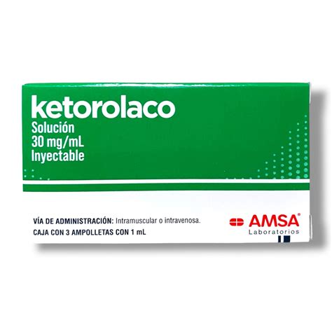 Ketorolaco Sol Iny 30 Mgml C3 Amp Lab Amsa Plastico Website Mcandm