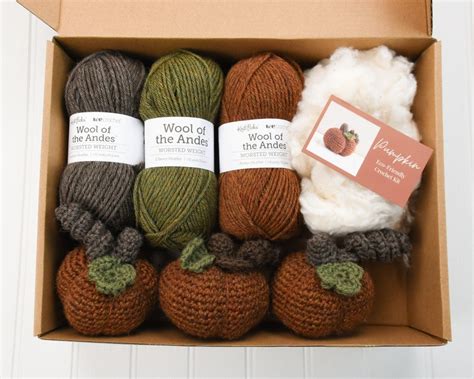 Halloween Pumpkin Amigurumi Crochet Kit Wool Of The Andes Yarn Etsy