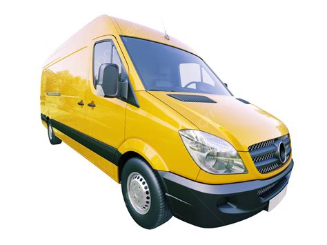 Commercial Van Isolated Bringing White Color Transport Png